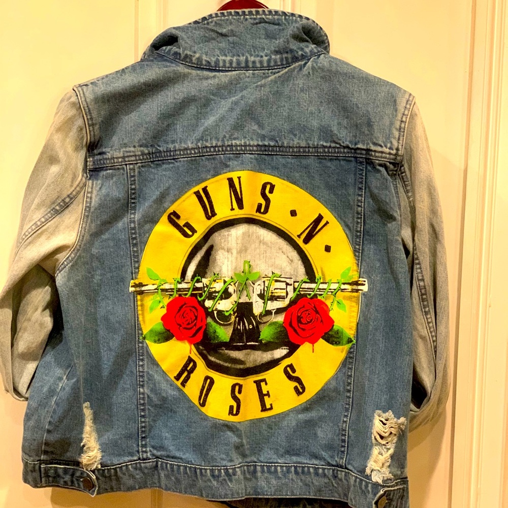 Rare!!Guns N Roses Jean Jacket Genuine Band Merchandi… - Gem